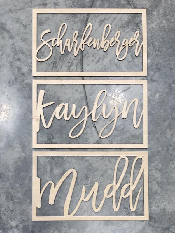 Wood Script Name Sign – Cooler Sports Fargo