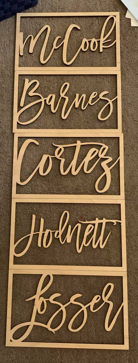 Wood Script Name Sign – Cooler Sports Fargo
